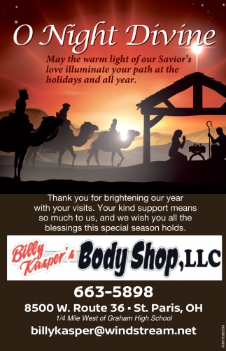 O Night Divine, Billy Kasper's Body Shop, LLC, Saint Paris, OH